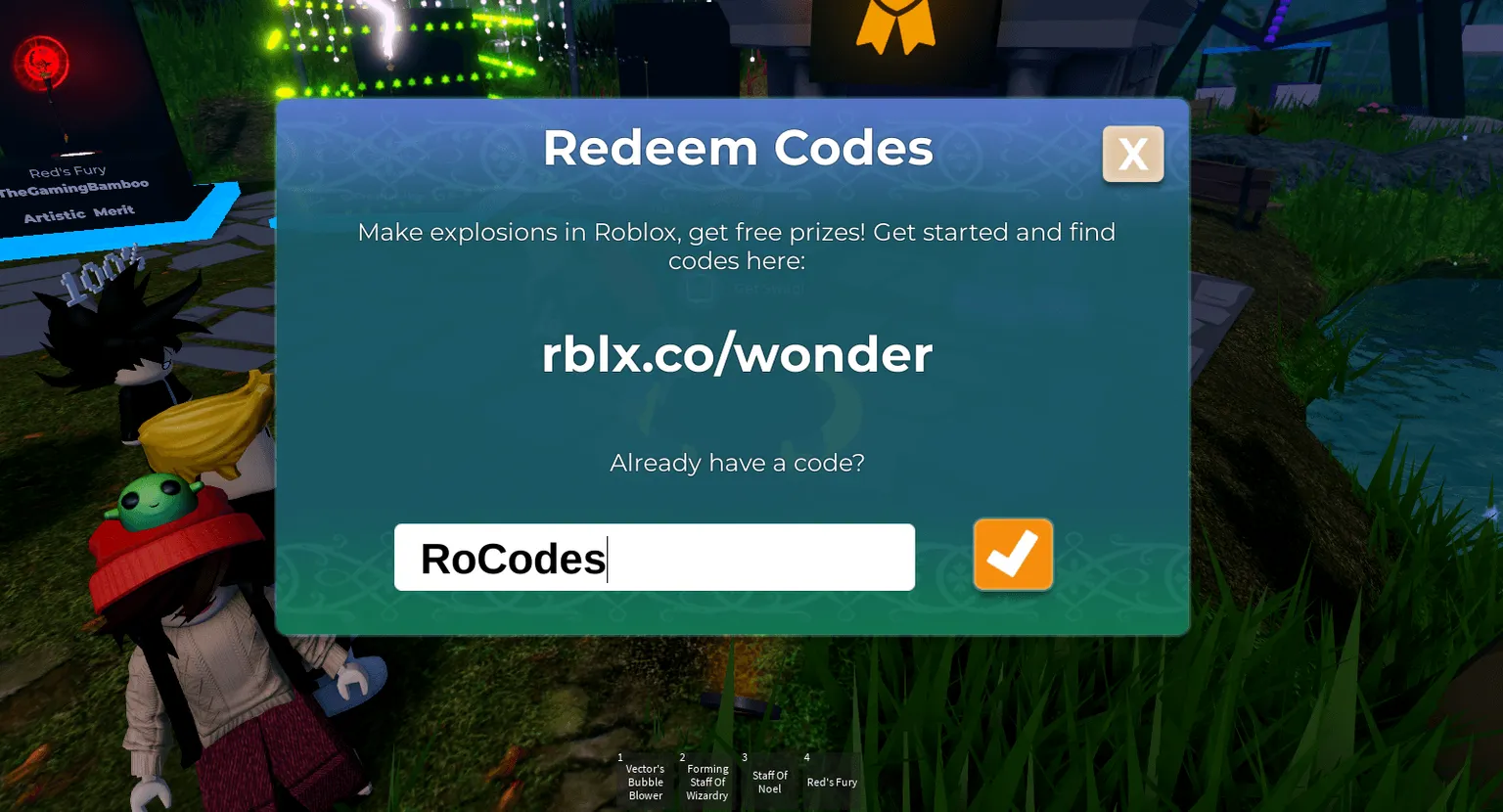 Mansion of Wonder Codes (July 2026) - RoCodes