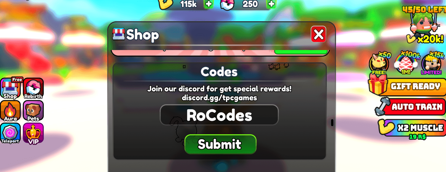 Strong Muscle Simulator Codes (February 2026) - RoCodes
