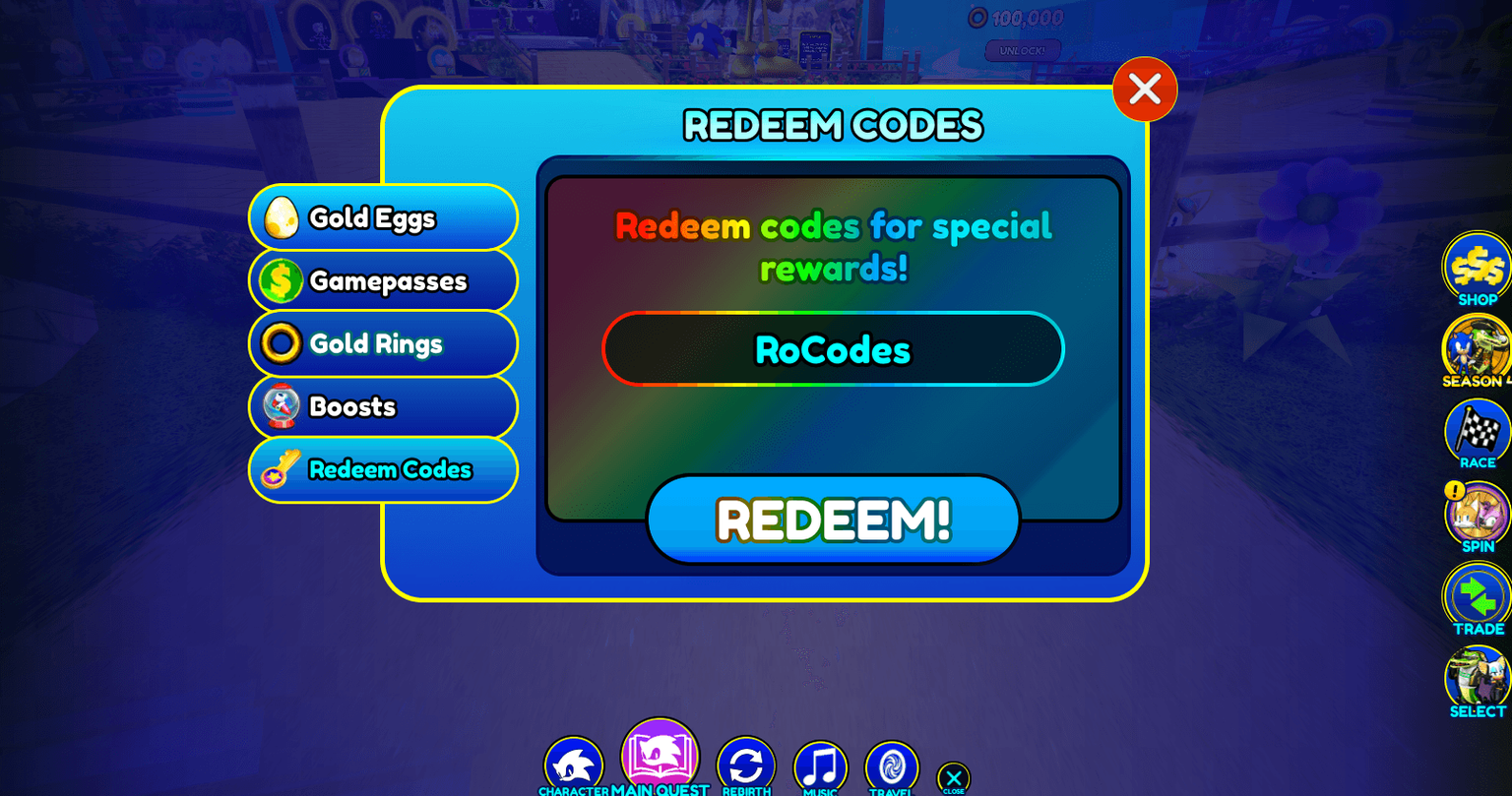 Sonic Speed Simulator Codes (October 2025) - RoCodes