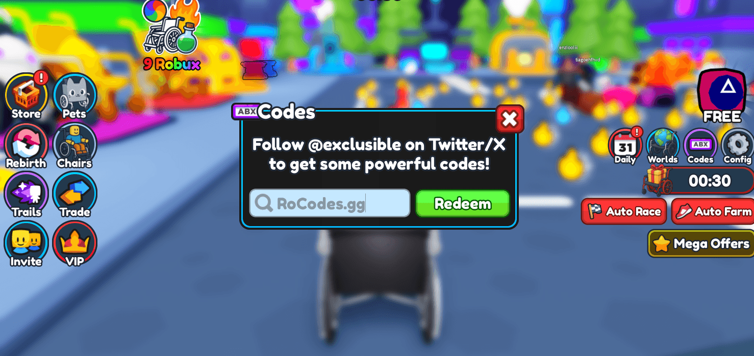 Wheelchair Training Codes (February 2026) - RoCodes